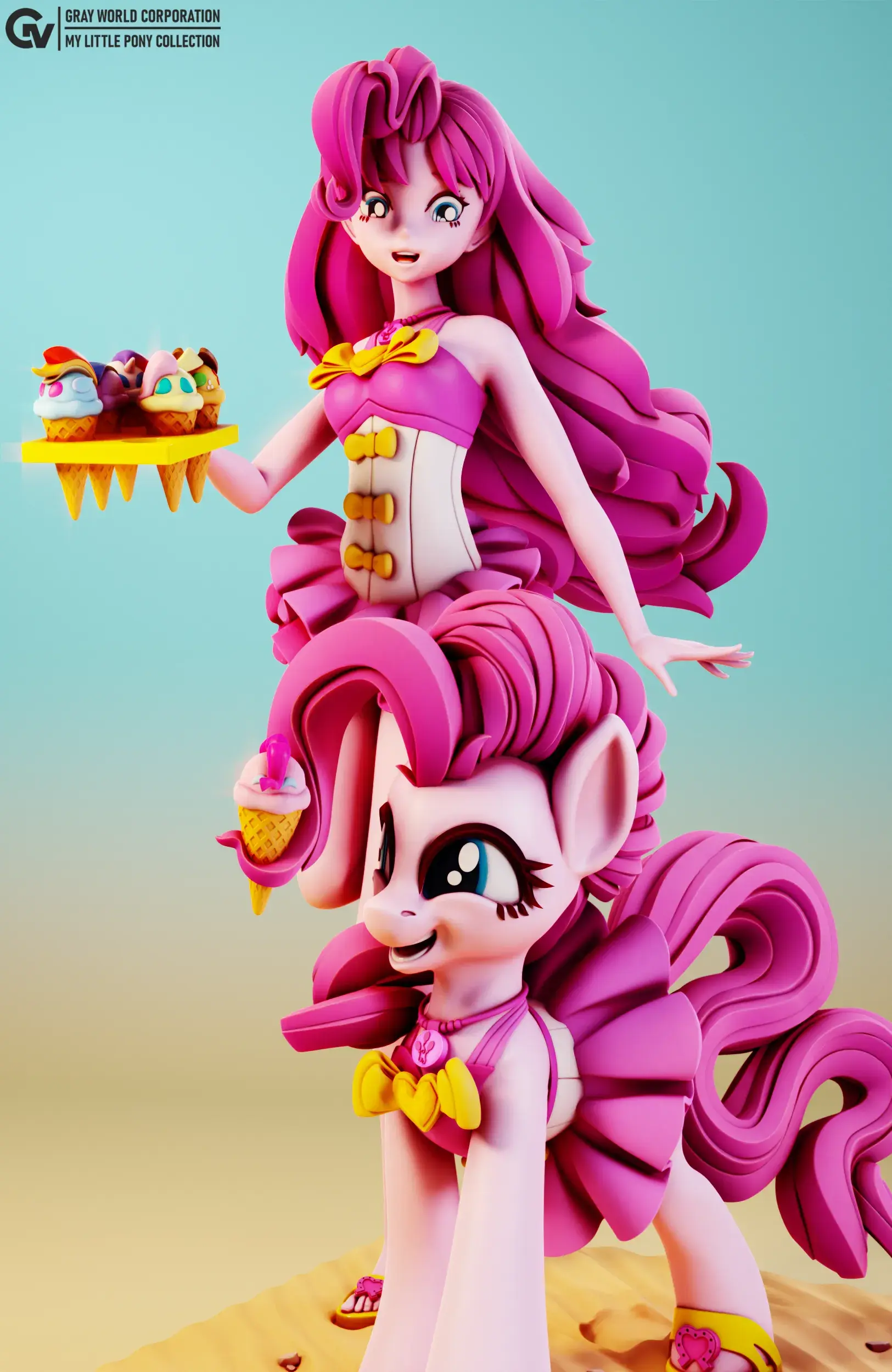 Other STL Descarga - Set de arena de playa rosa | My Little Pony - Gray ...