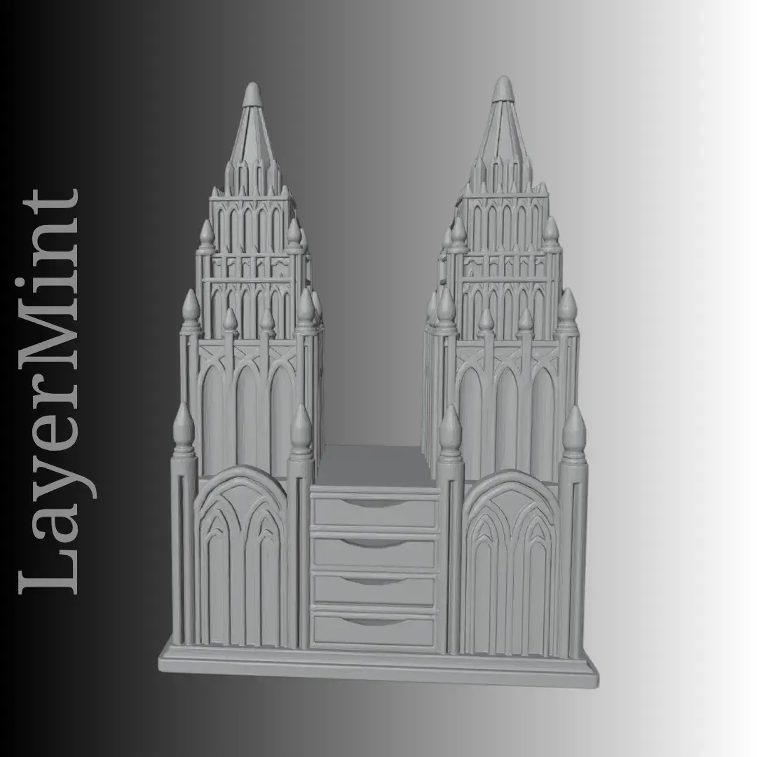 Home Decorations & Ornaments STL Download - Gothic Cathedral Desk ...