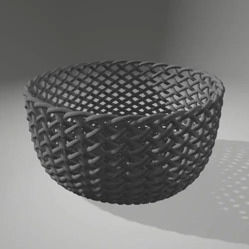 Free Home Appliance Accessories STL Download - Wooven Fruit Basket Bin ...