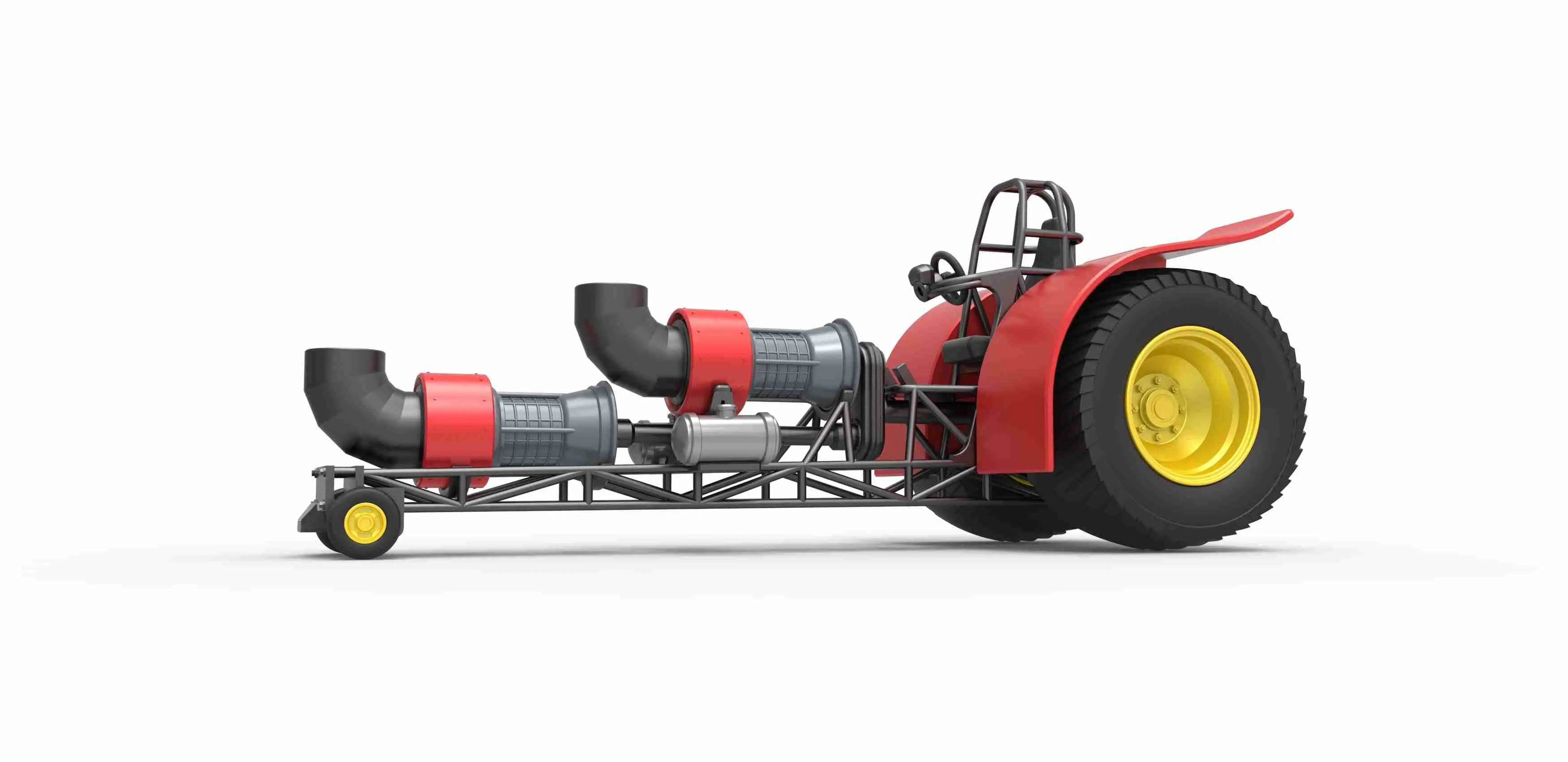 Pulling tractor with 2 jet engines Version 2 Scale 1:25 | 3D models ...