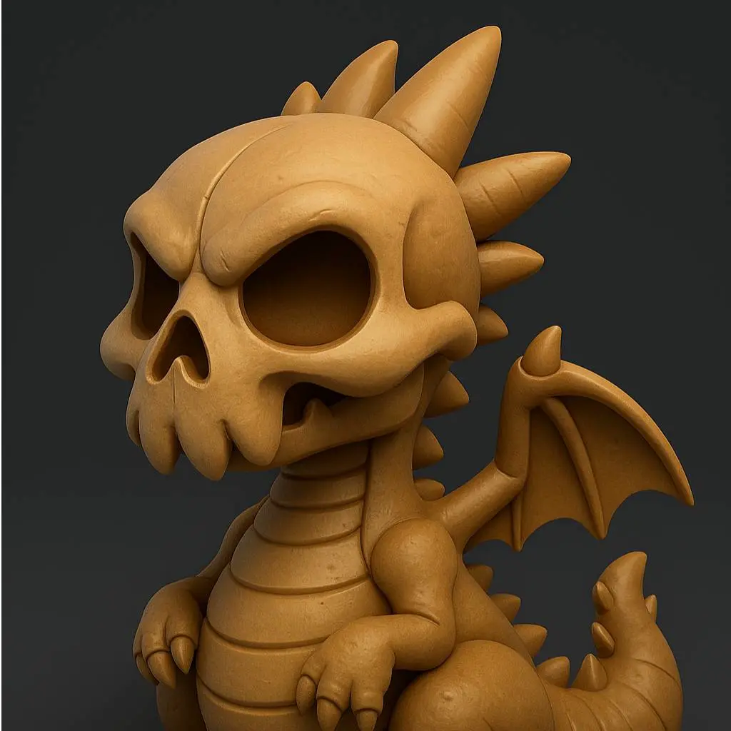 3D Printer Files | 3MF File | Cute Skull Dragon | Creality Cloud