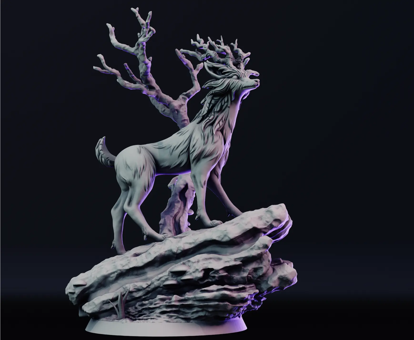 Characters & Creatures STL Download - Mythical Fox Deer | Cervine Foxby ...