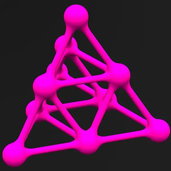 Digital Art STL Download - Tetra Structures with Atomsby MR AnyCAD