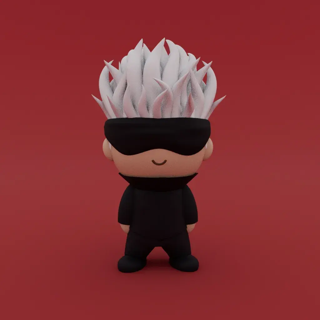 Characters & Creatures STL Download - Cute Little Satoru Gojo ( Jujutsu ...