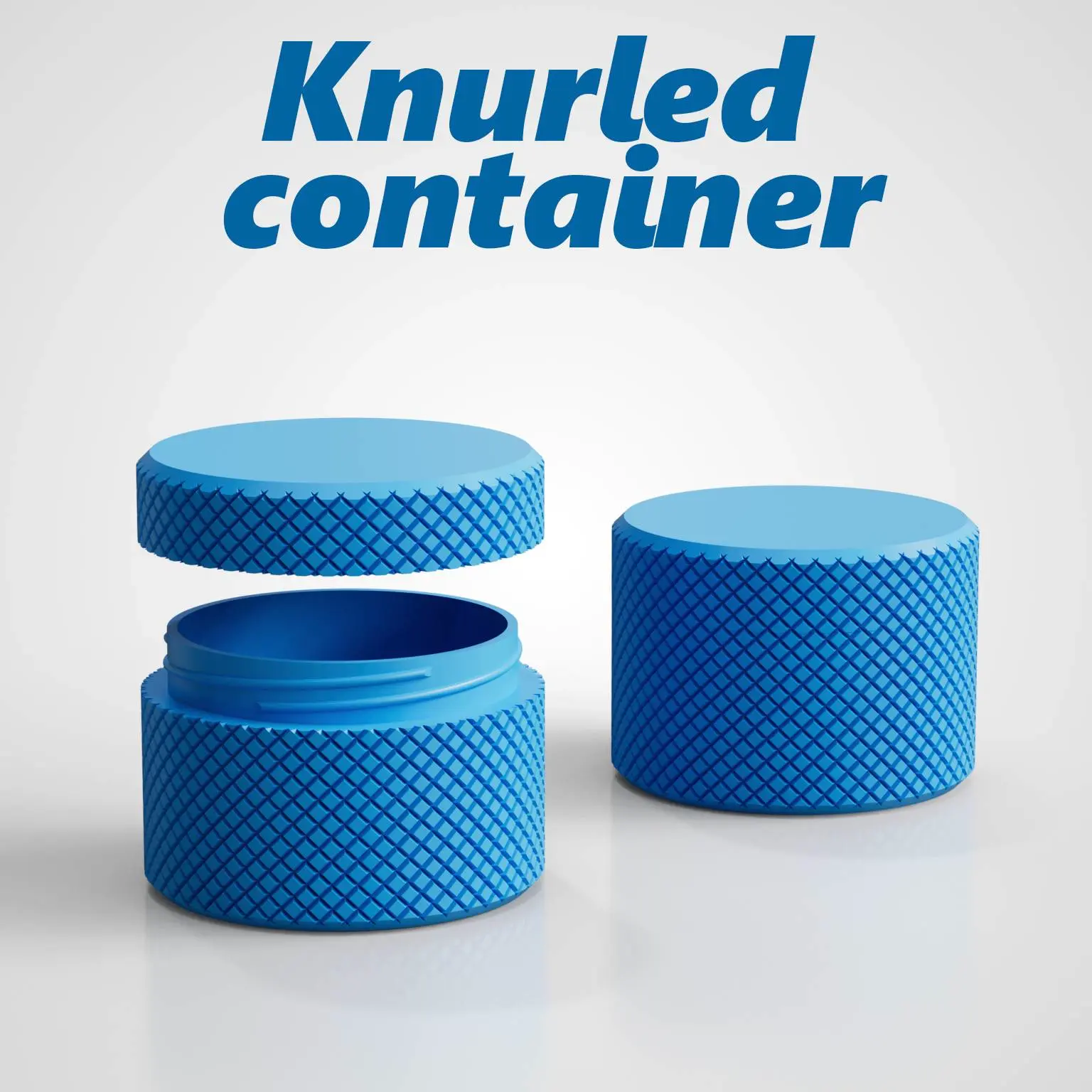 3D Printer Files | 3MF File | Knurled Container | Creality Cloud