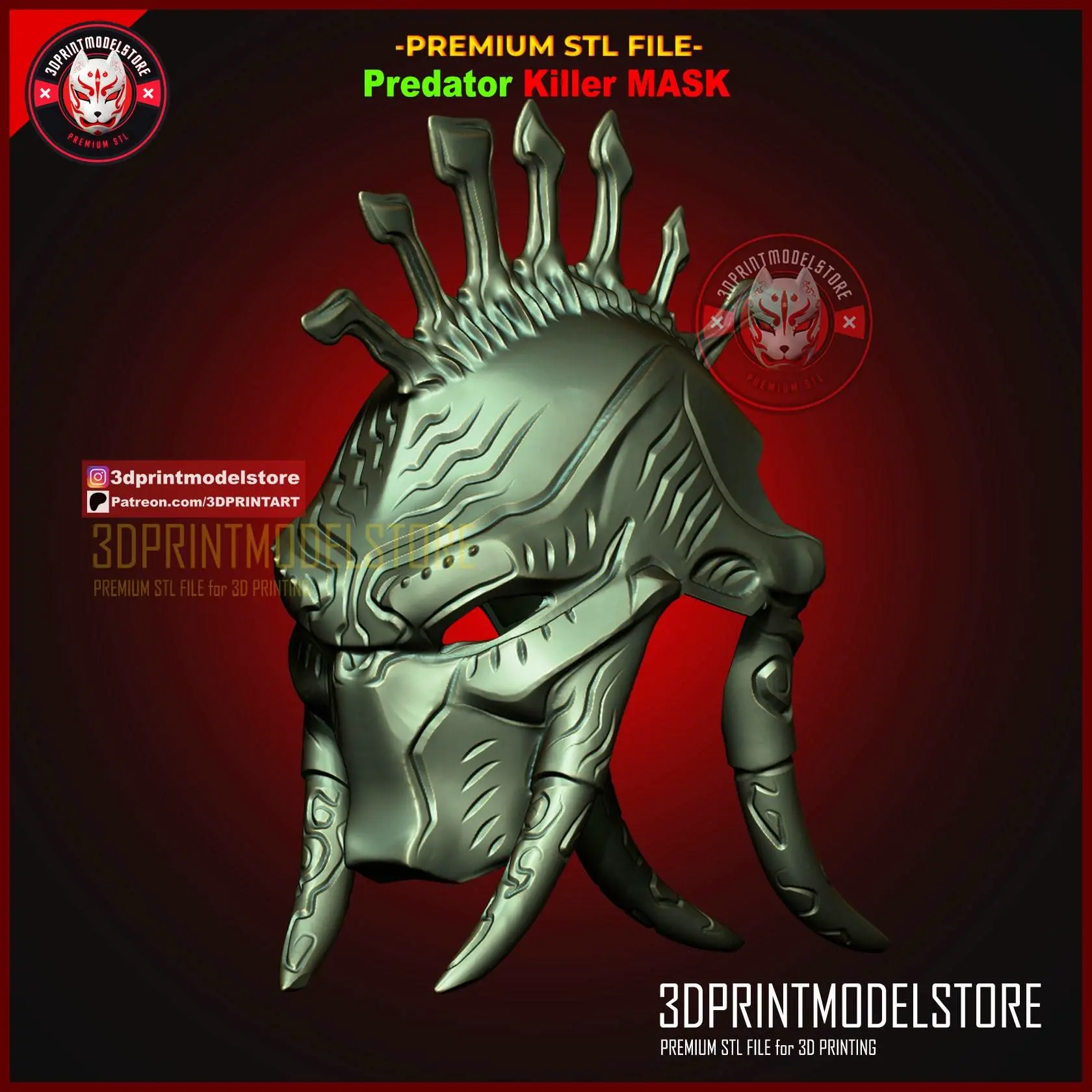 Cosplay STL Download - Predator Killer of Killers Cosplay Maskby ...