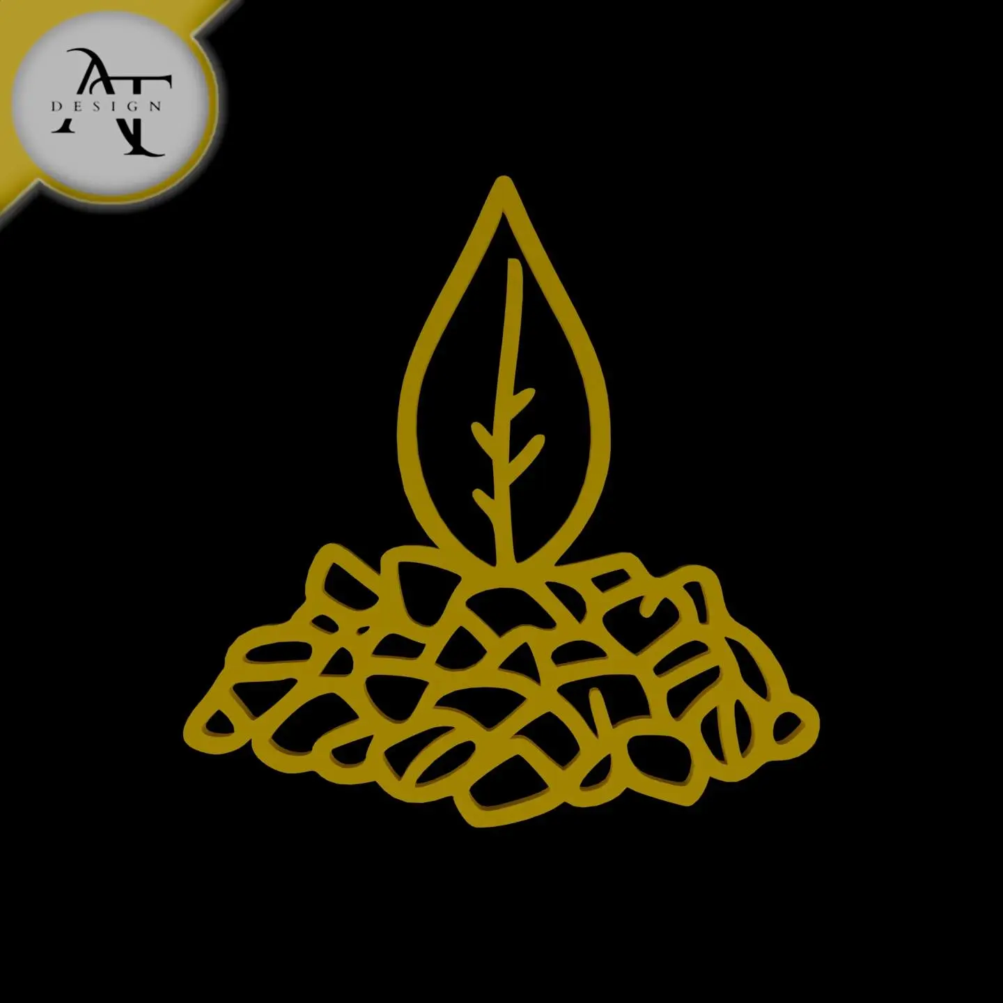 Home Decorations & Ornaments STL Descarga - Plant - Line Art - 2D Wall ...