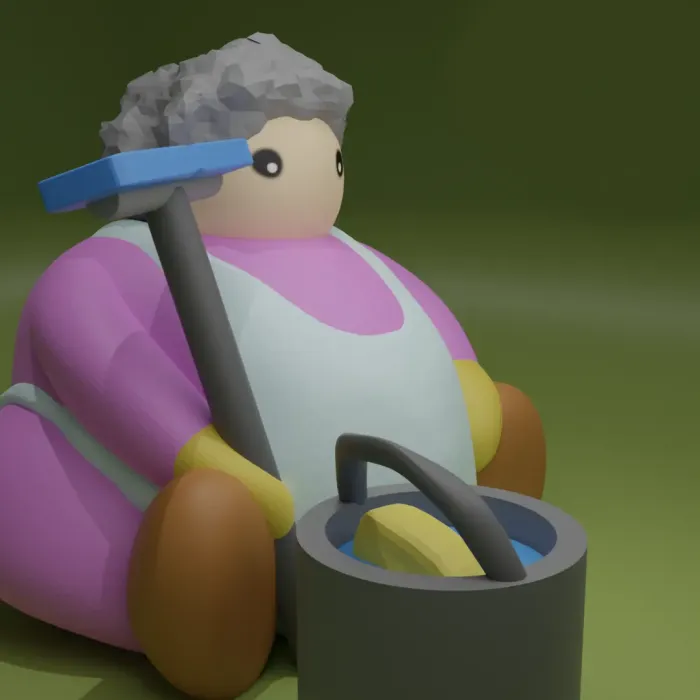 Cleaning Lady Chonk - MEME - CREALITY CLOUD EXCLUSIVE | 3D models ...