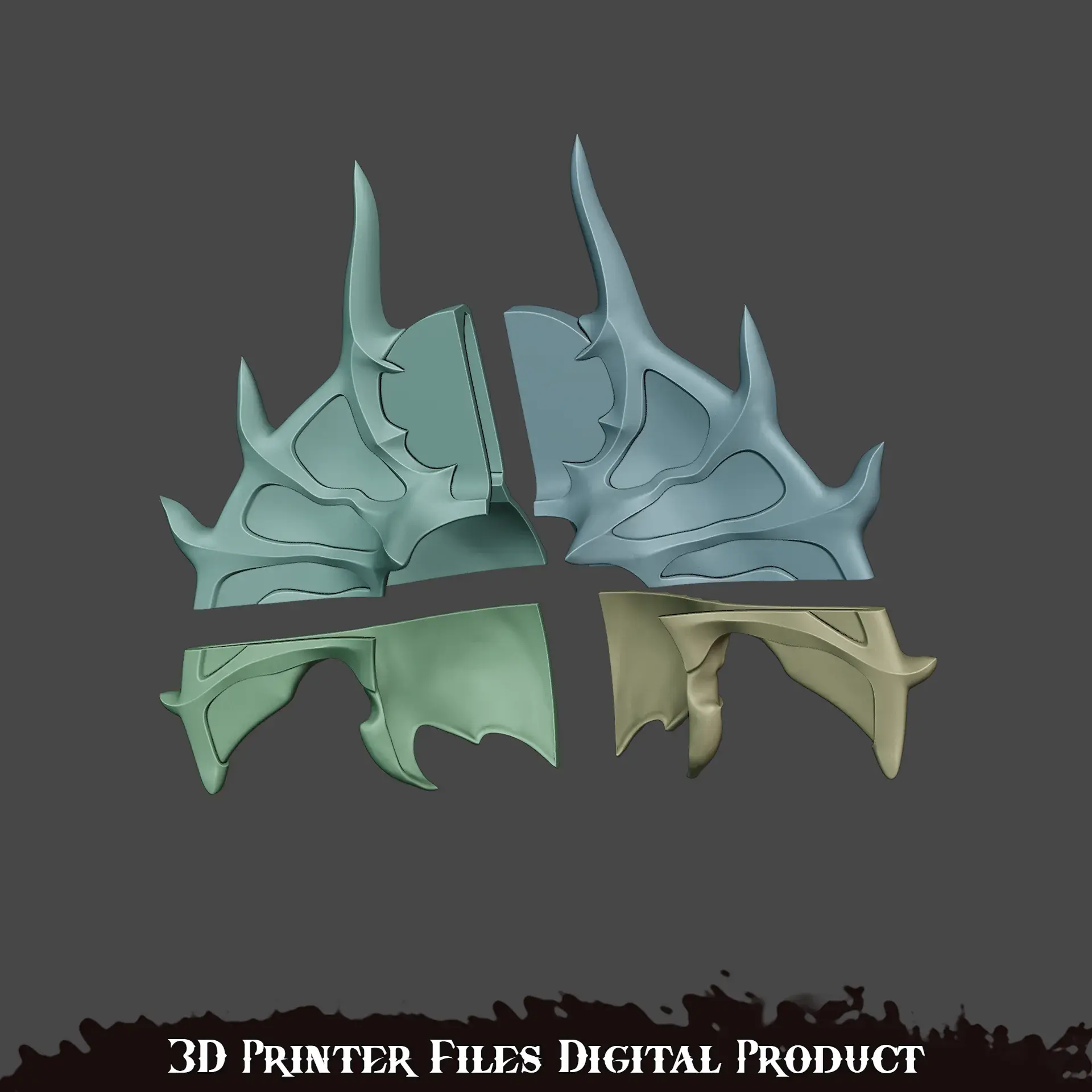 Cosplay STL Download - Shar Cosplay Crown Headwear Helmet Baldurs Gate ...