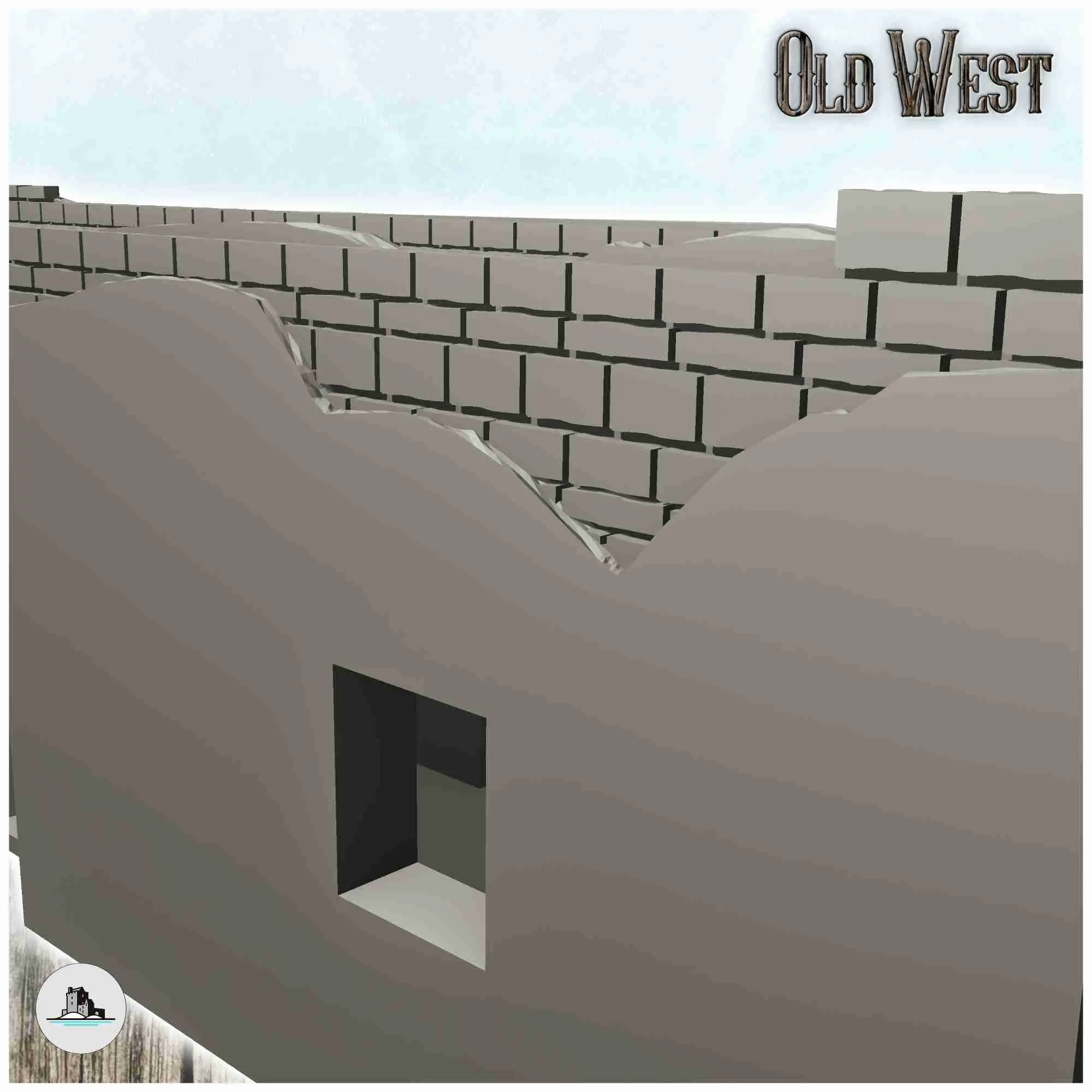 Western buildings of the Alamo Fort with flat roofs (2) - mi | 3D ...