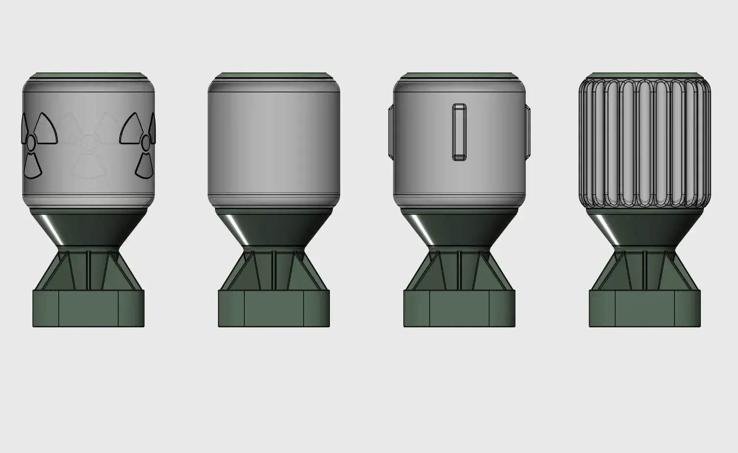 Lighting & Lamps STL Download - cool Large Fallout LED Nuke Bomb ...