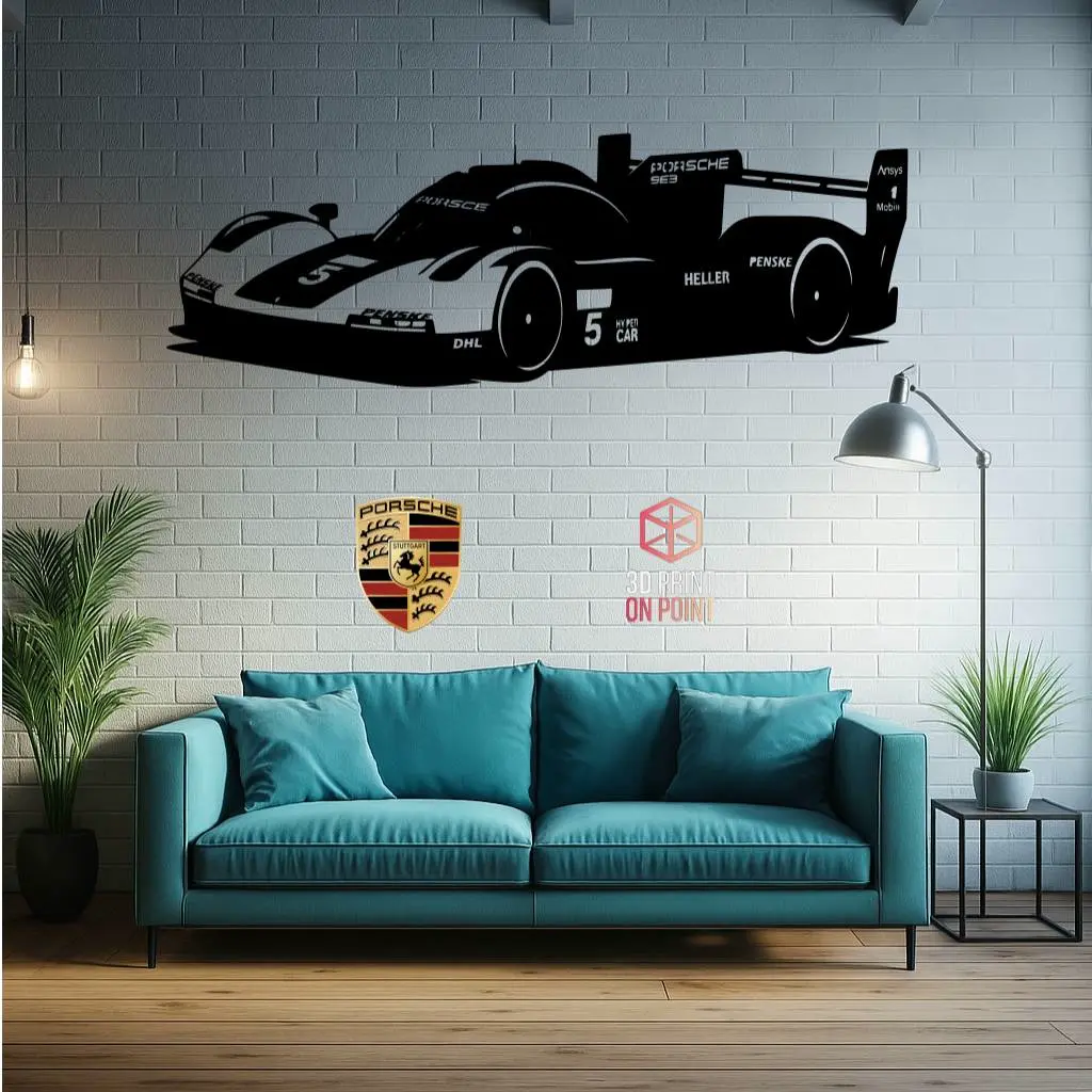 3D Printer Files | 3MF File | PORSCHE 963 WEC - 2D WALL ART | Creality ...