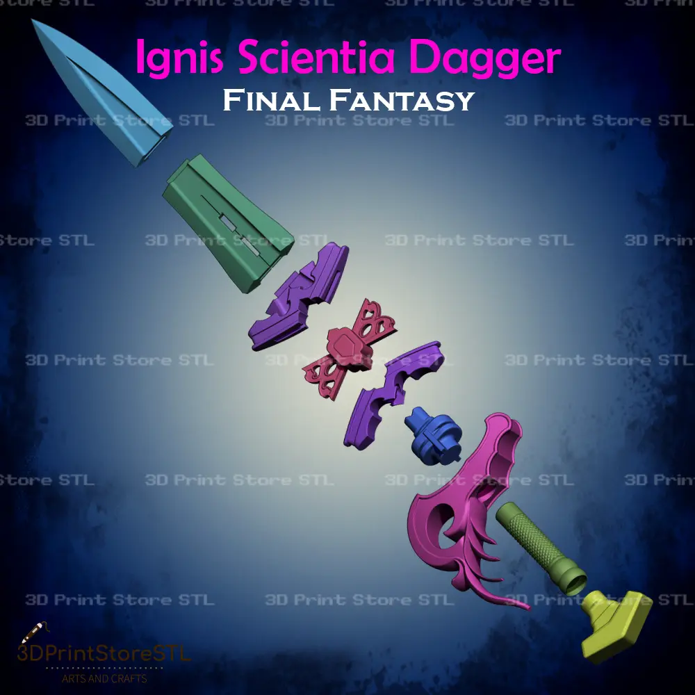 Cosplay STL Download - Ignis Scientia Dagger Cosplay Final Fantasy ...