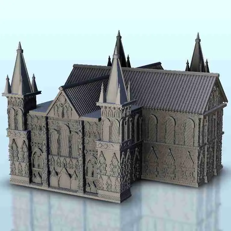 Other STL Download - Gothic monastry 3 - scenery medieval miniatures ...