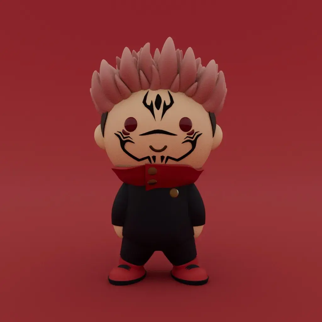 Characters & Creatures STL Download - Cute Little Sukuna ( Jujutsu ...