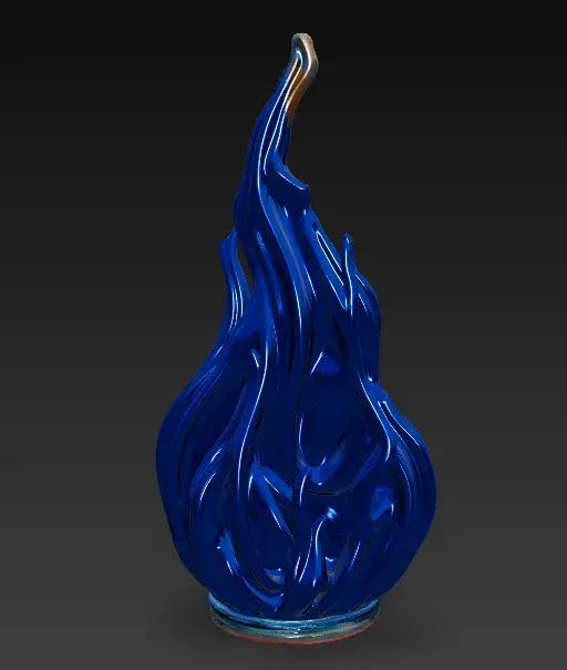 Home Decorations & Ornaments STL Download - blue flame sculptureby ...