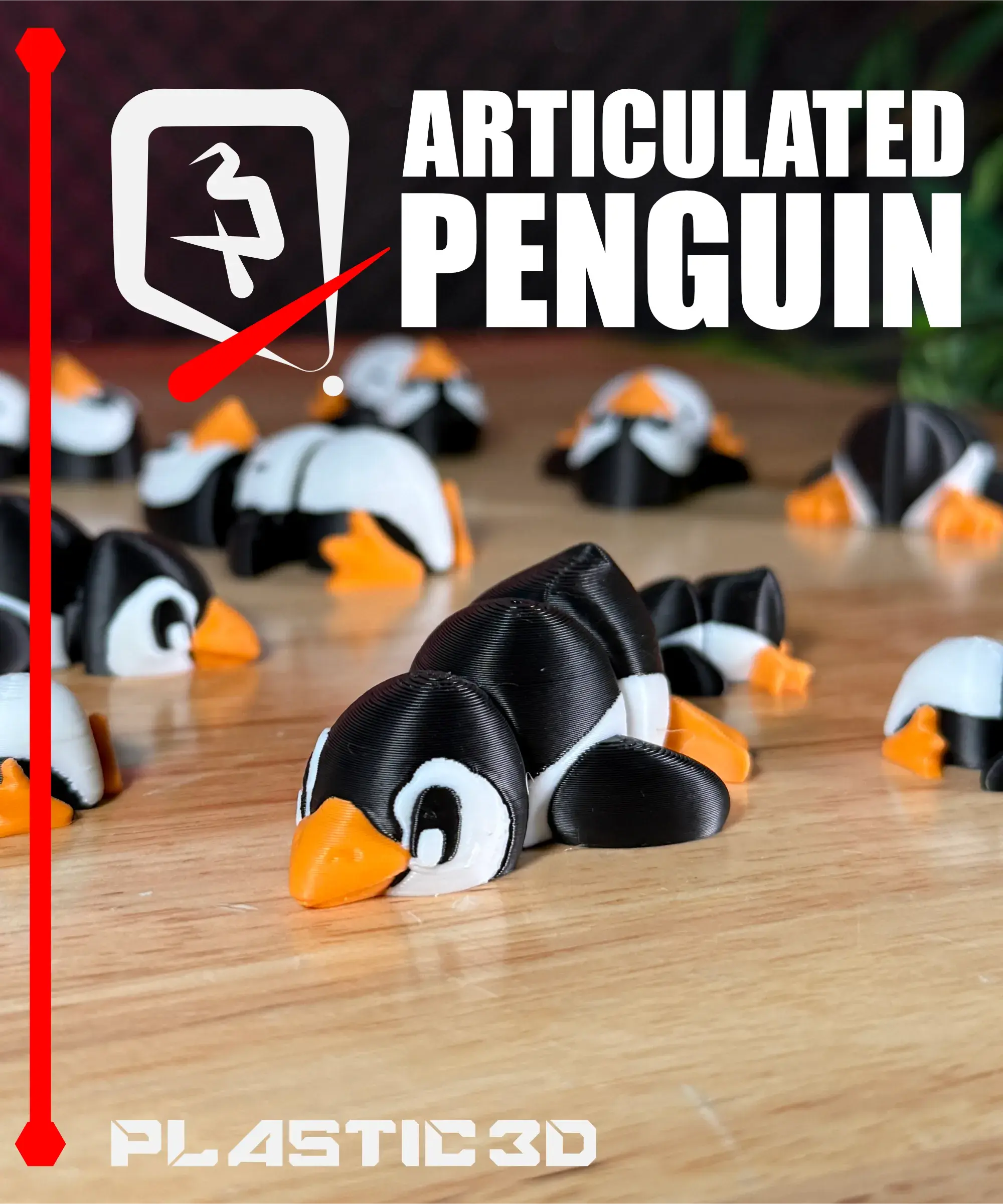 3D Printer Files | 3MF File | Articulated Penguin — The Sliding Winter ...