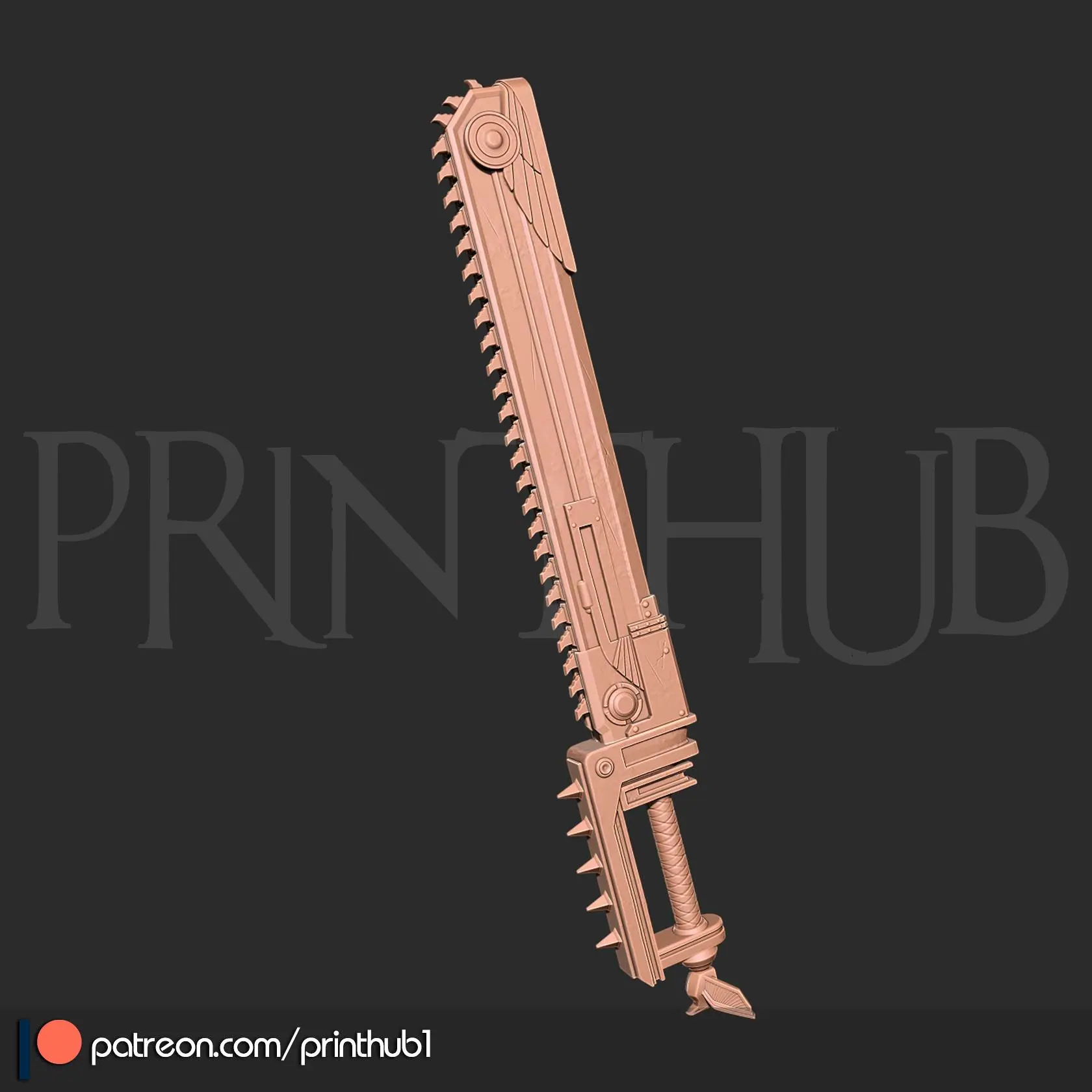 Cosplay STL Descarga - Chainsword from space marine 2 3D Print Cosplay ...