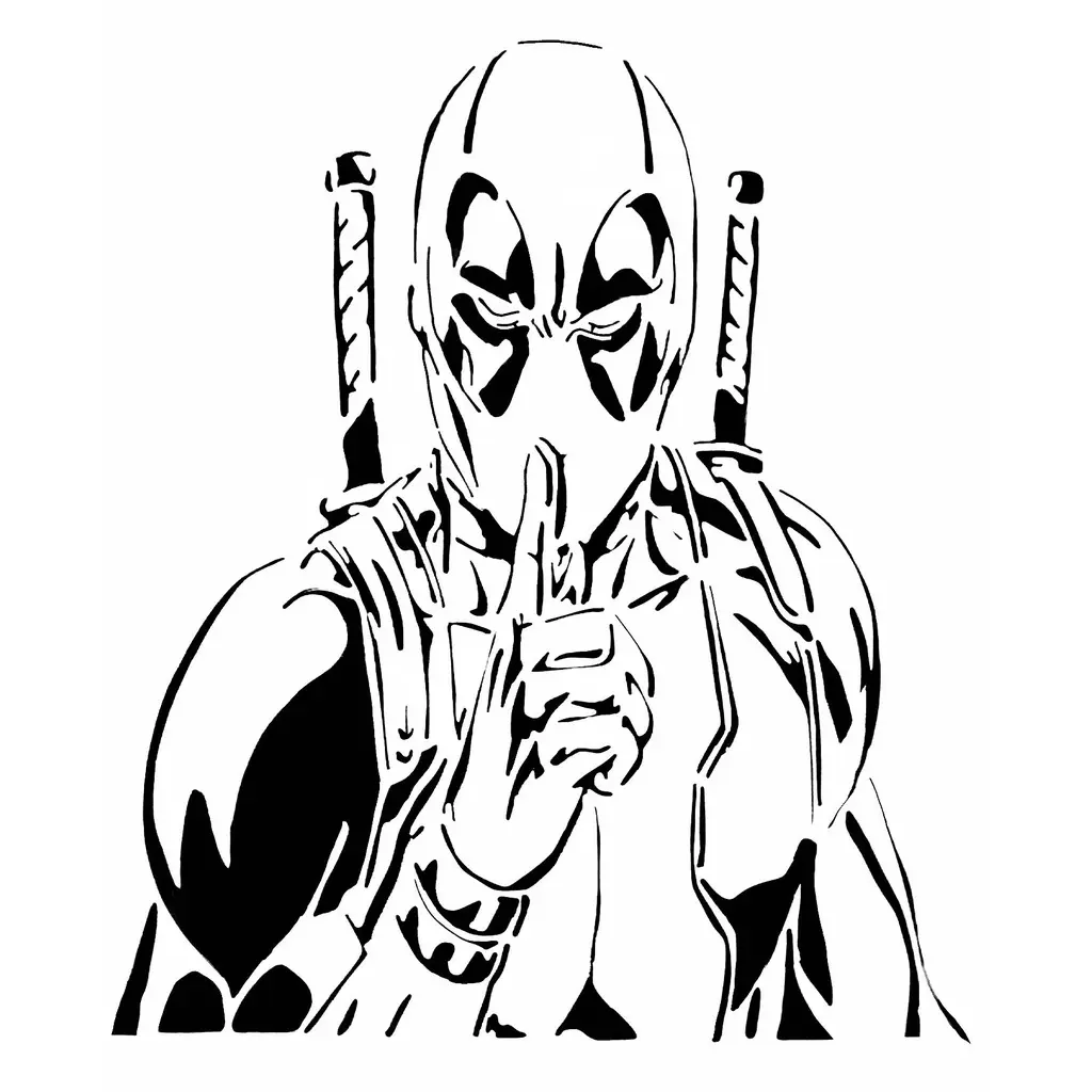 Free Board Games & Card Games STL Download - Deadpool stencil 12by SMT_M 🦊