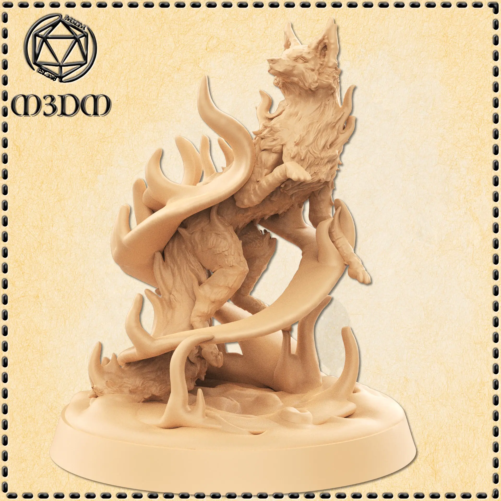 Characters & Creatures STL Download - Fire Elemental Foxby M3DM