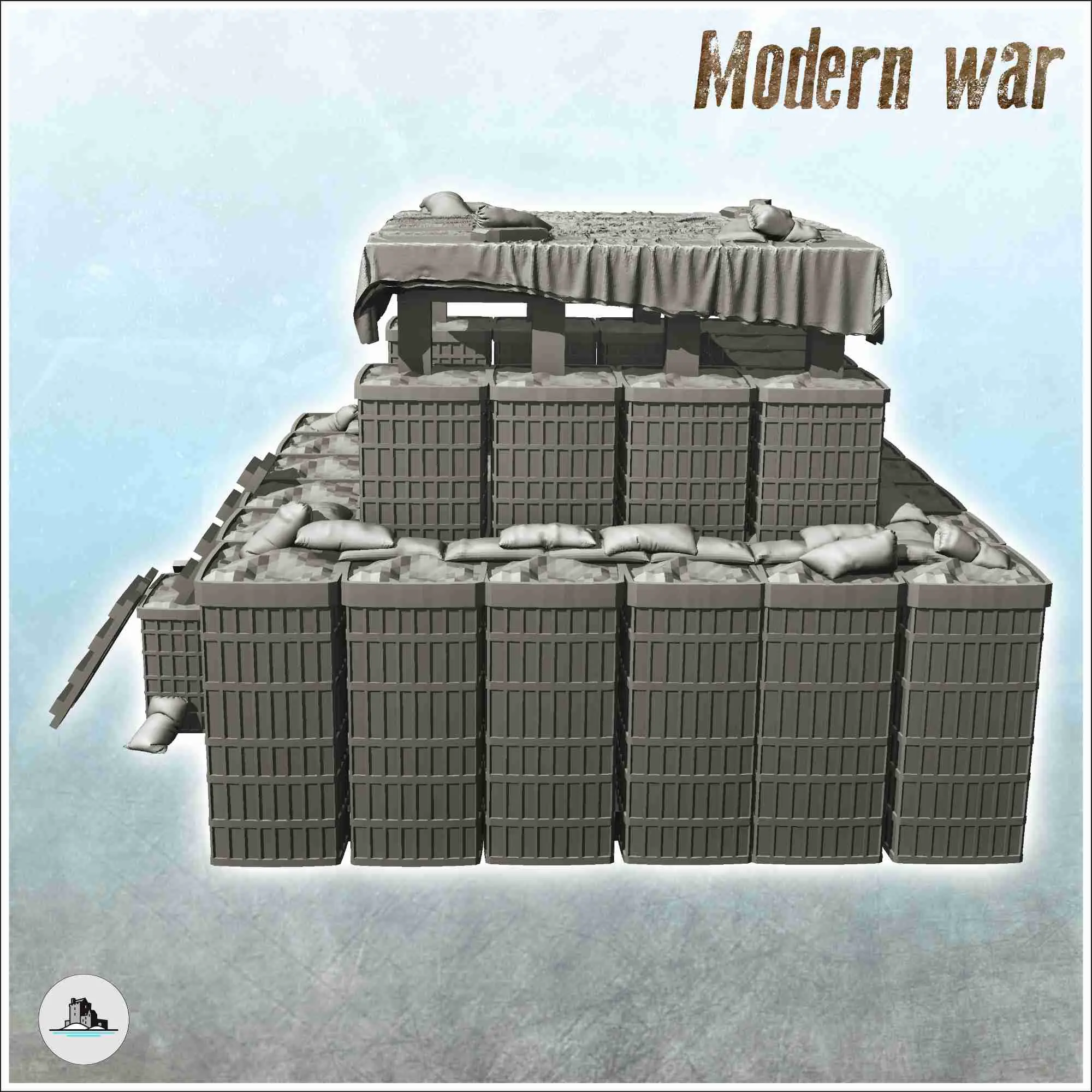 Other STL Download - Fortified shooting range with hesco and access ...