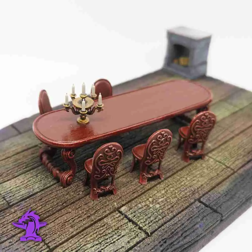 Other STL Download - Noble table set with place settings and ...