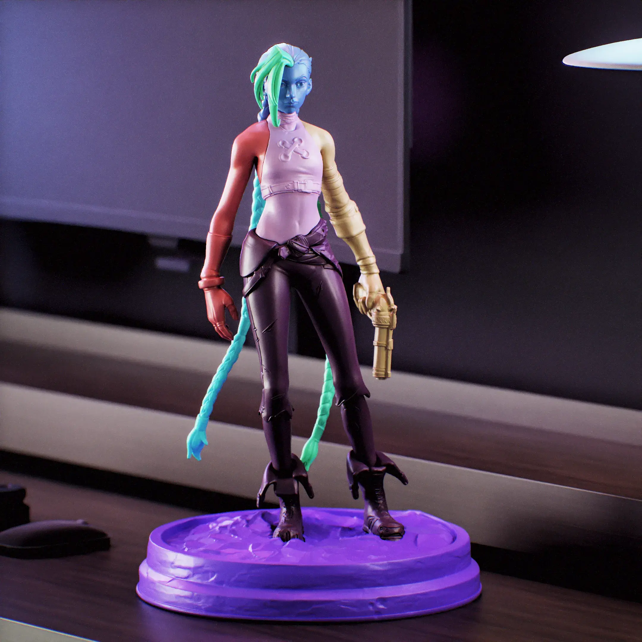 Free Characters & Creatures STL Download - Jinx from League of Leyends ...