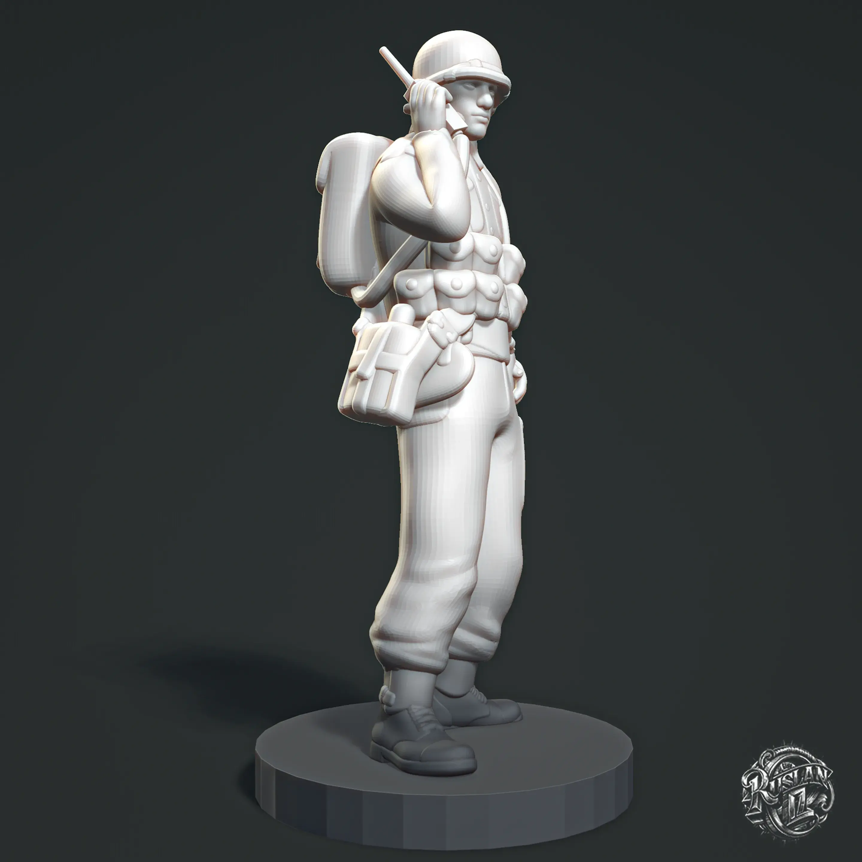 Other STL Download - Soldier with Radio #RoZby RuslanOz
