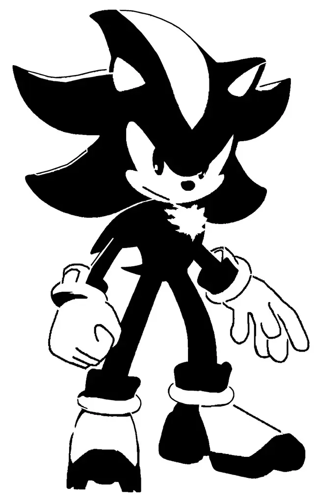 Free Other STL Download - Shadow the Hedghog stencilby SMT_M 🦊