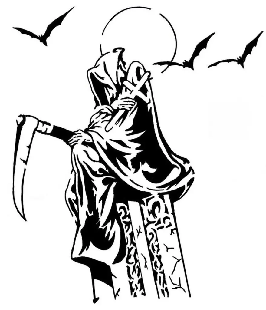 Free Board Games & Card Games STL Download - Grim Reaper stencil 14by ...