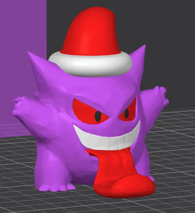 3D Printer Files | 3MF File | Santa Gengar | Creality Cloud