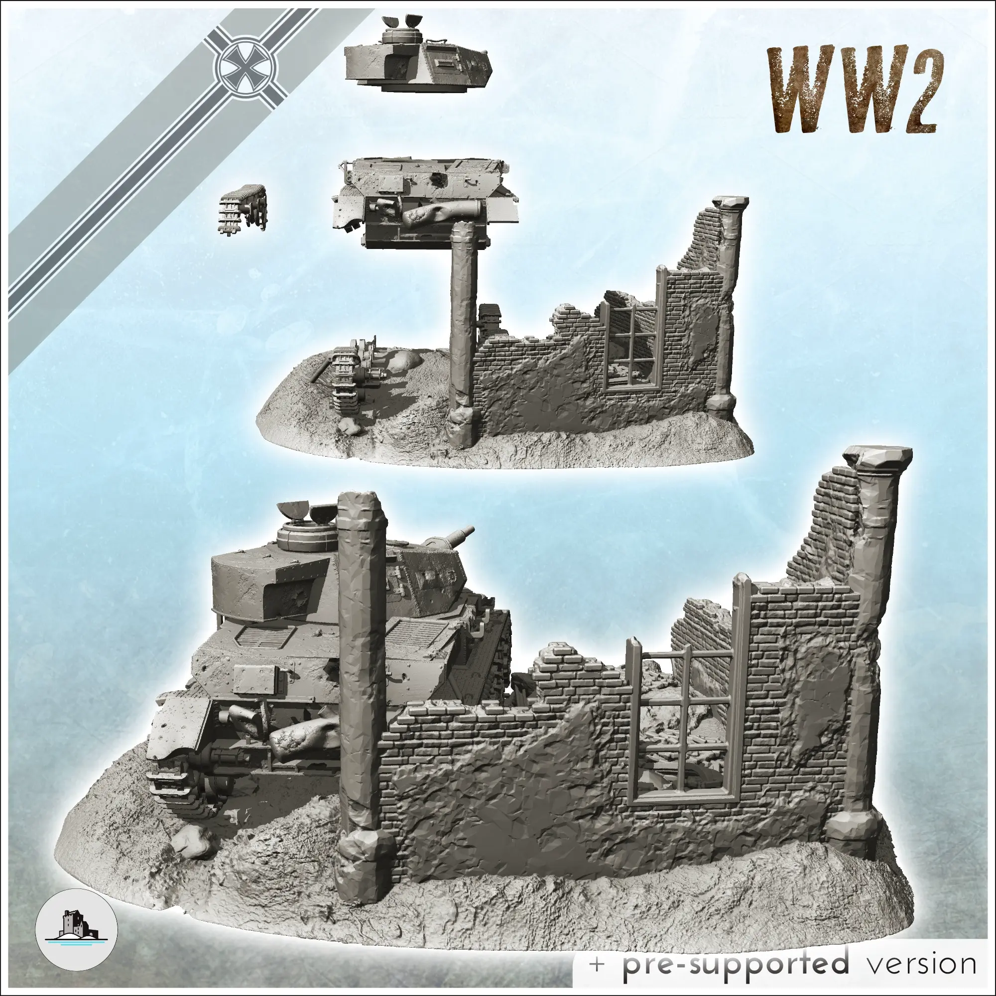 Miniature Games & Accessories STL Download - Carcass of Panzer IV Ausf ...