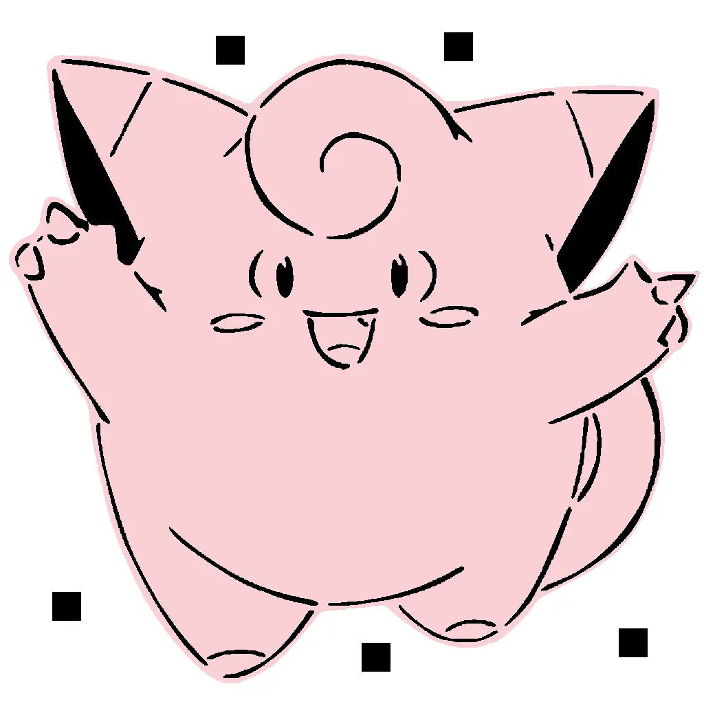Free Board Games & Card Games STL Download - 035 Clefairy stencilby SMT_M 🦊