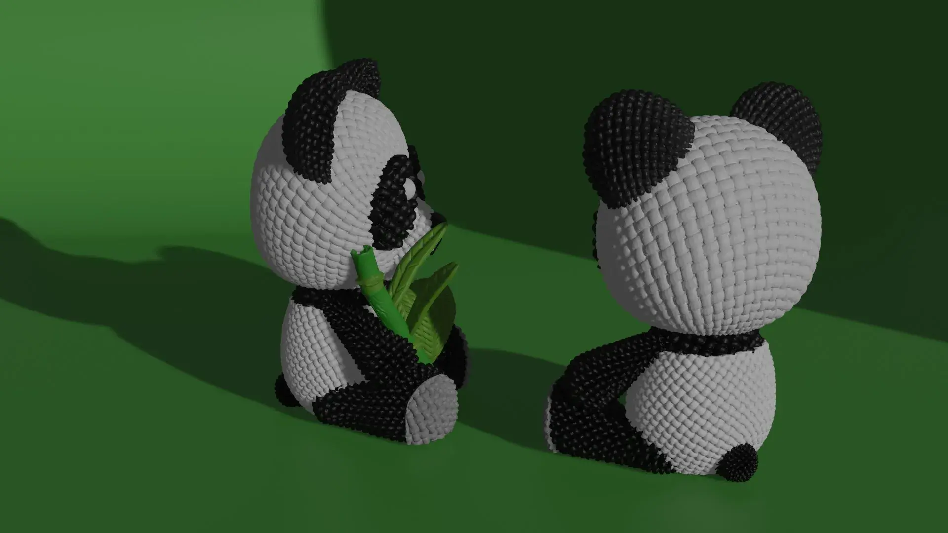 3D Printer Files | 3MF File | Crochet Panda with heart and w/o Painted ...