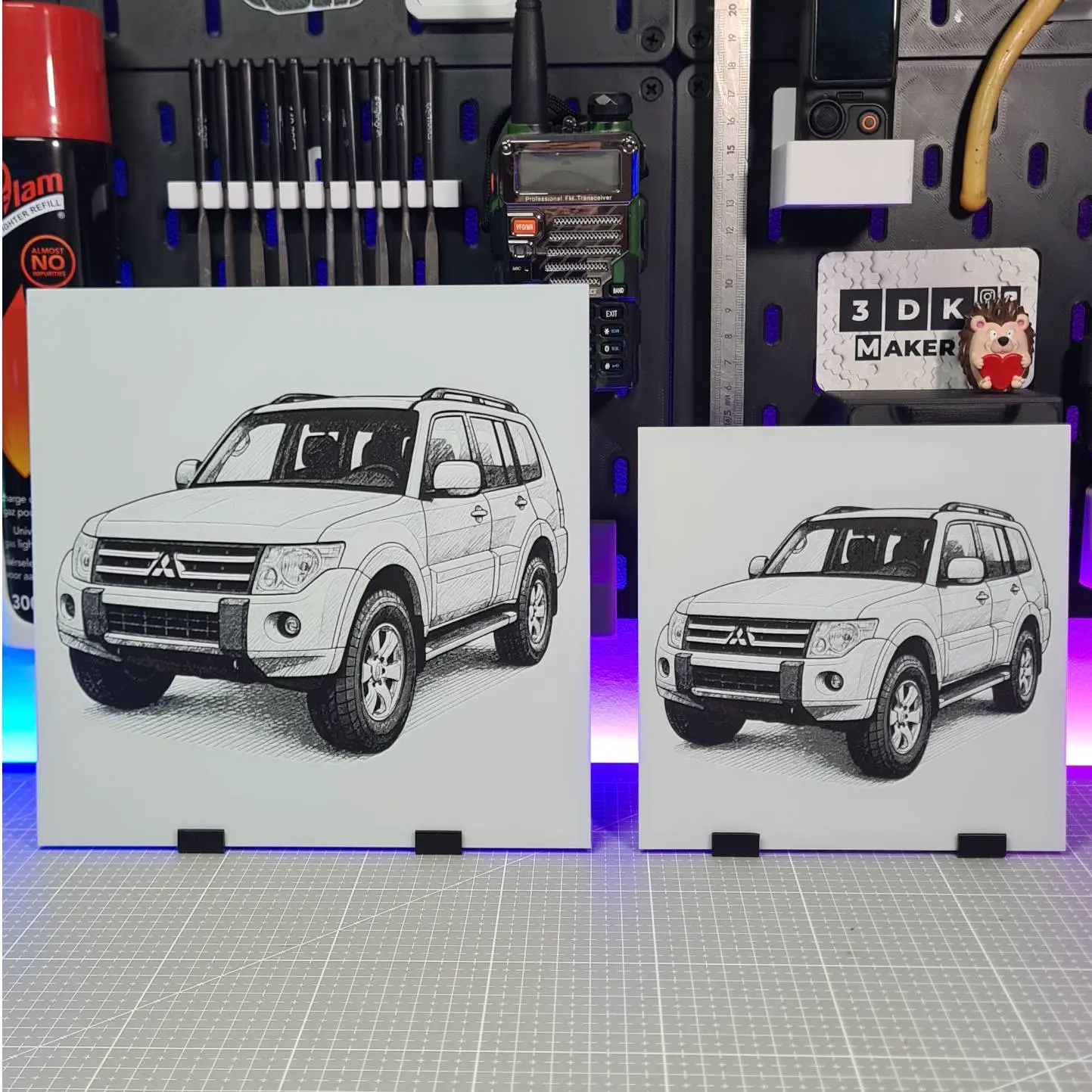 3D Printer Files | 3MF File | Mitsubishi Pajero – Hueforge – 3 Colors ...