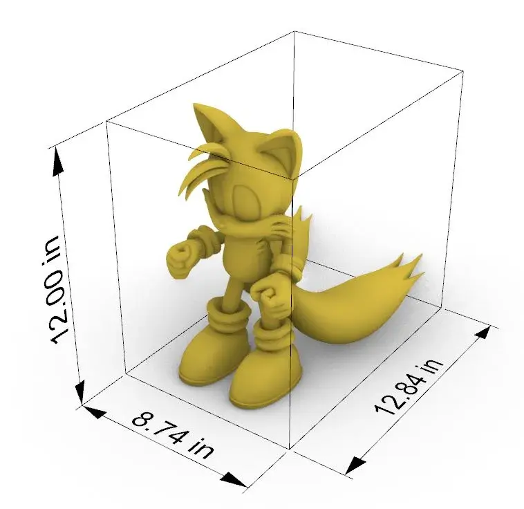 Characters & Creatures STL Download - TAILS (GIANT)by D Araujo