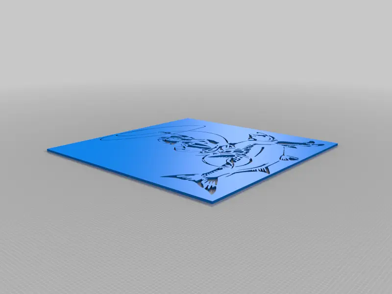 Free Digital Art STL Download - Girl Riding Fish stencilby SMT_M 🦊