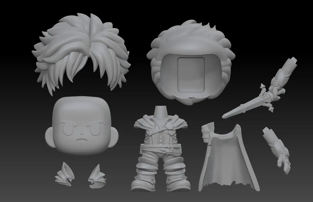 Characters & Creatures STL Download - FFXVI:CLIVE ROSFIELD CHIBIby ...