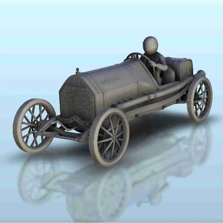 Vehicles & Machinery STL Download - Chever Classic race car - scenery ...