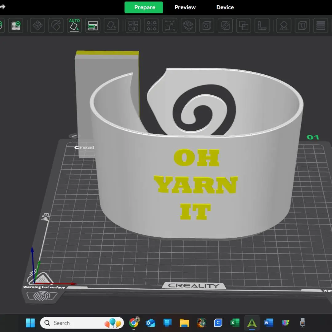 3D Printer Files | 3MF File | Oval Yarn Bowl, | Creality Cloud