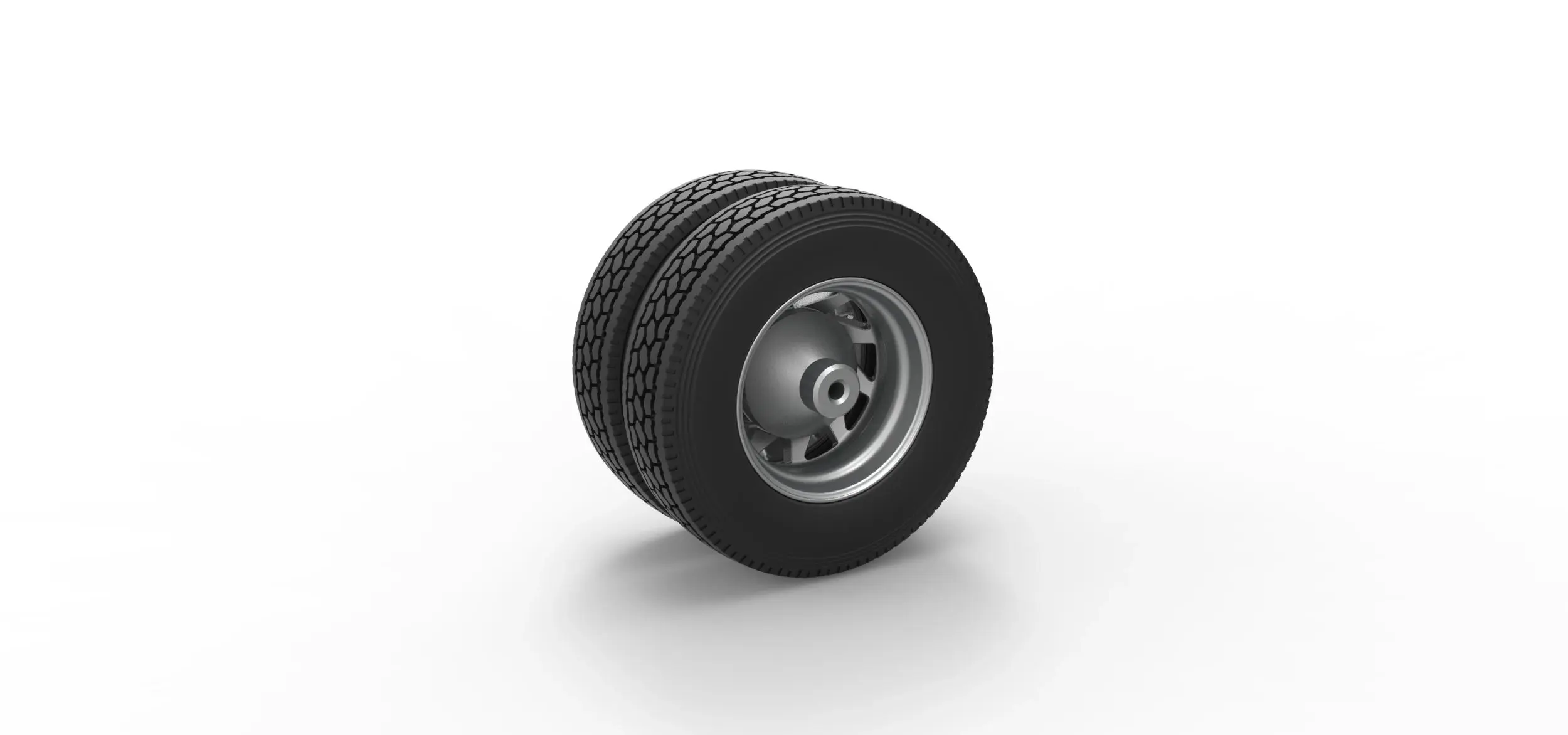 Rear custom wheel of semi truck V7 Scale 1:25 | 3D models download ...