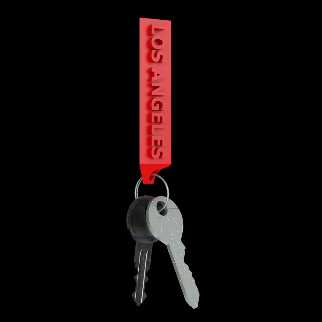 Jewelry & Accessories STL Download - Key chain Los Angelesby AYHANCELİK