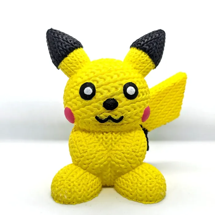 Characters & Creatures STL Download - Knitted Pikachu (cute)by ...