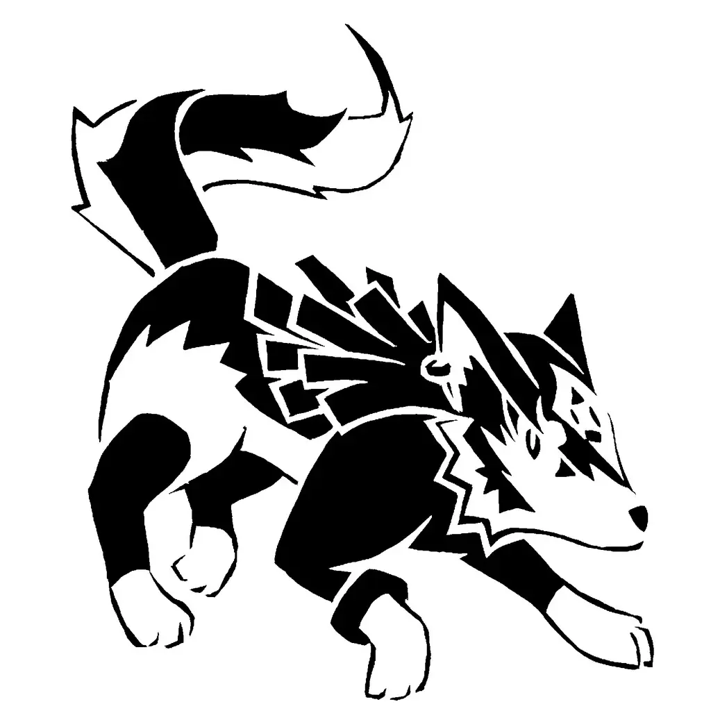 Free Digital Art STL Download - Wolf Link stencilby SMT_M 🦊