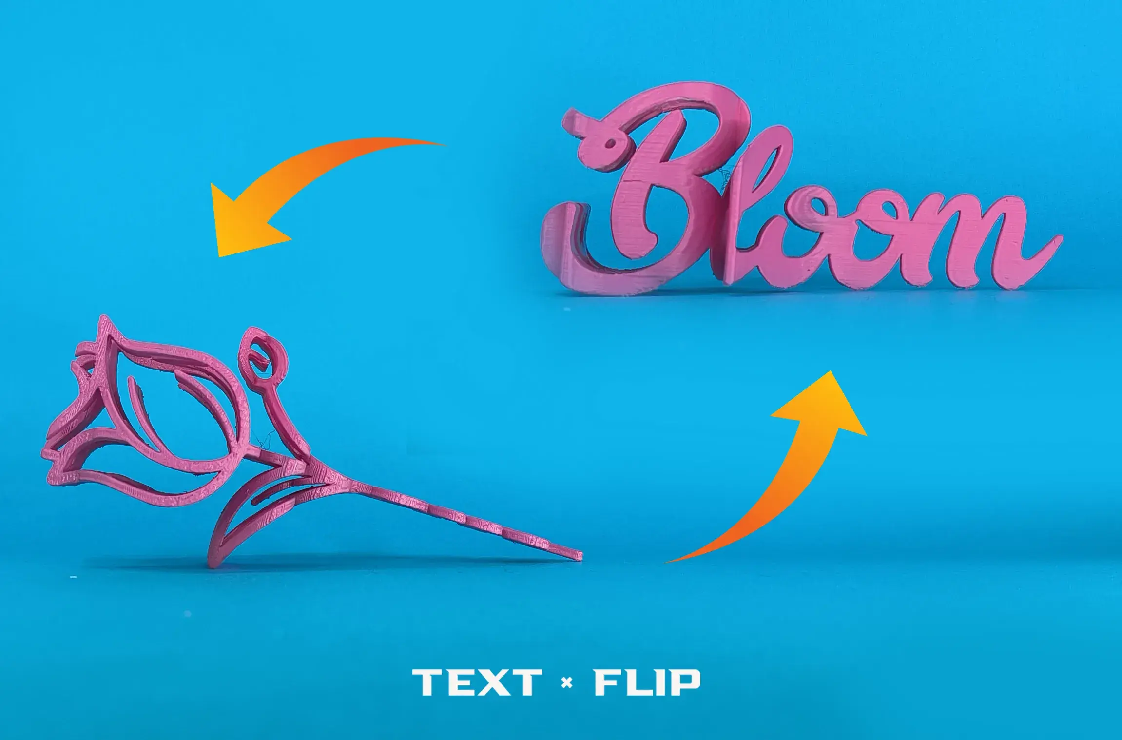 gratuita Home Decorations & Ornaments STL Descarga - Text Flip - Bloom🌷 ...