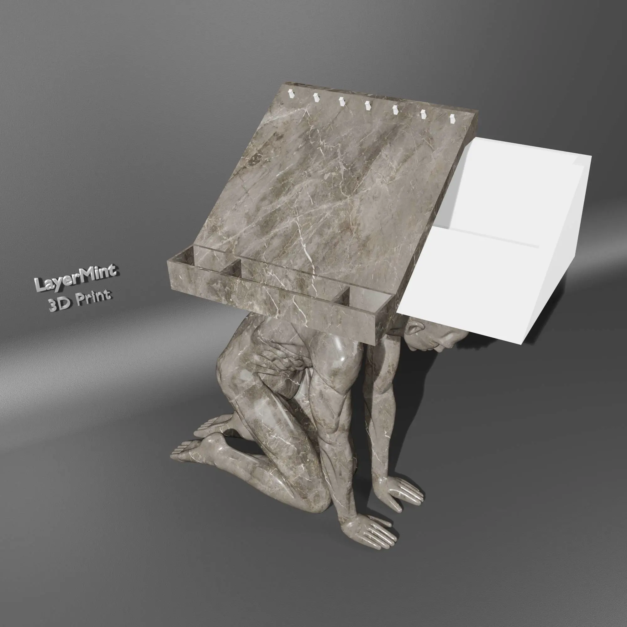 Other STL Download - Kneeling Human Organizer – Artistic Statue Desk ...