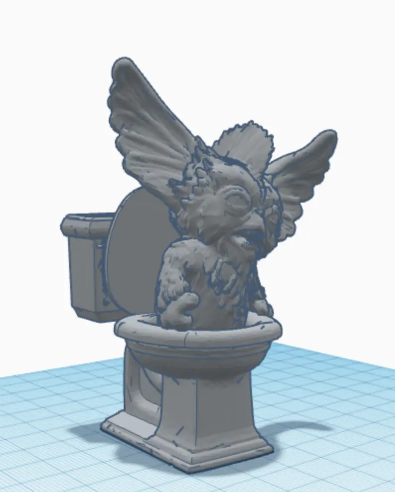 Characters & Creatures STL Download - Gremlin toilet gremlinby 3Dpez