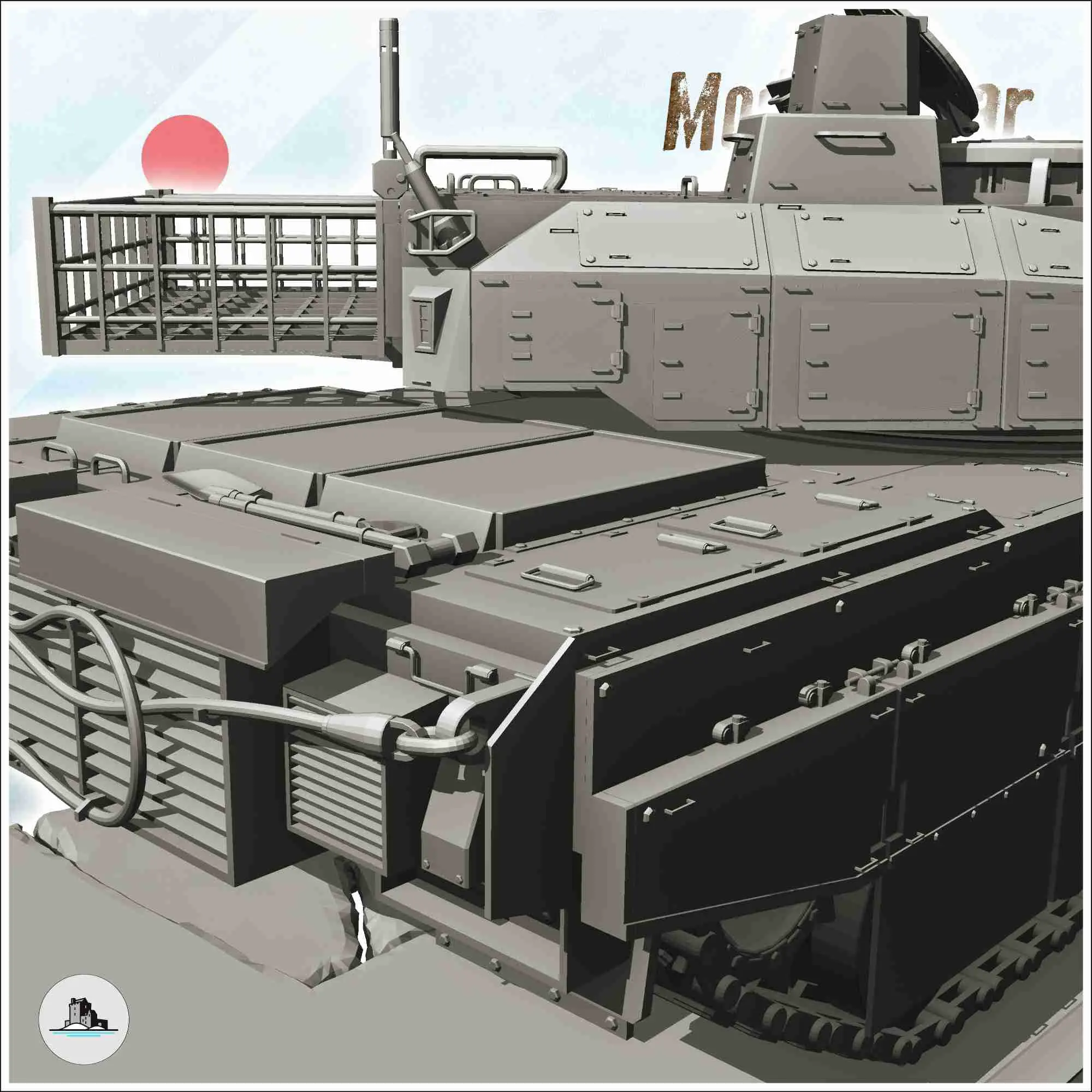 Vehicles & Machinery STL Download - Japanese Type 10 tank destroyed on ...