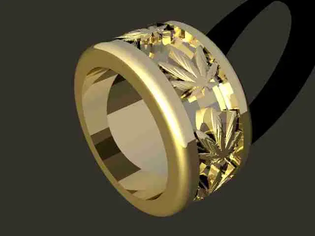Jewelry & Accessories STL Download - A cannabis themed jewelry ring.by ...