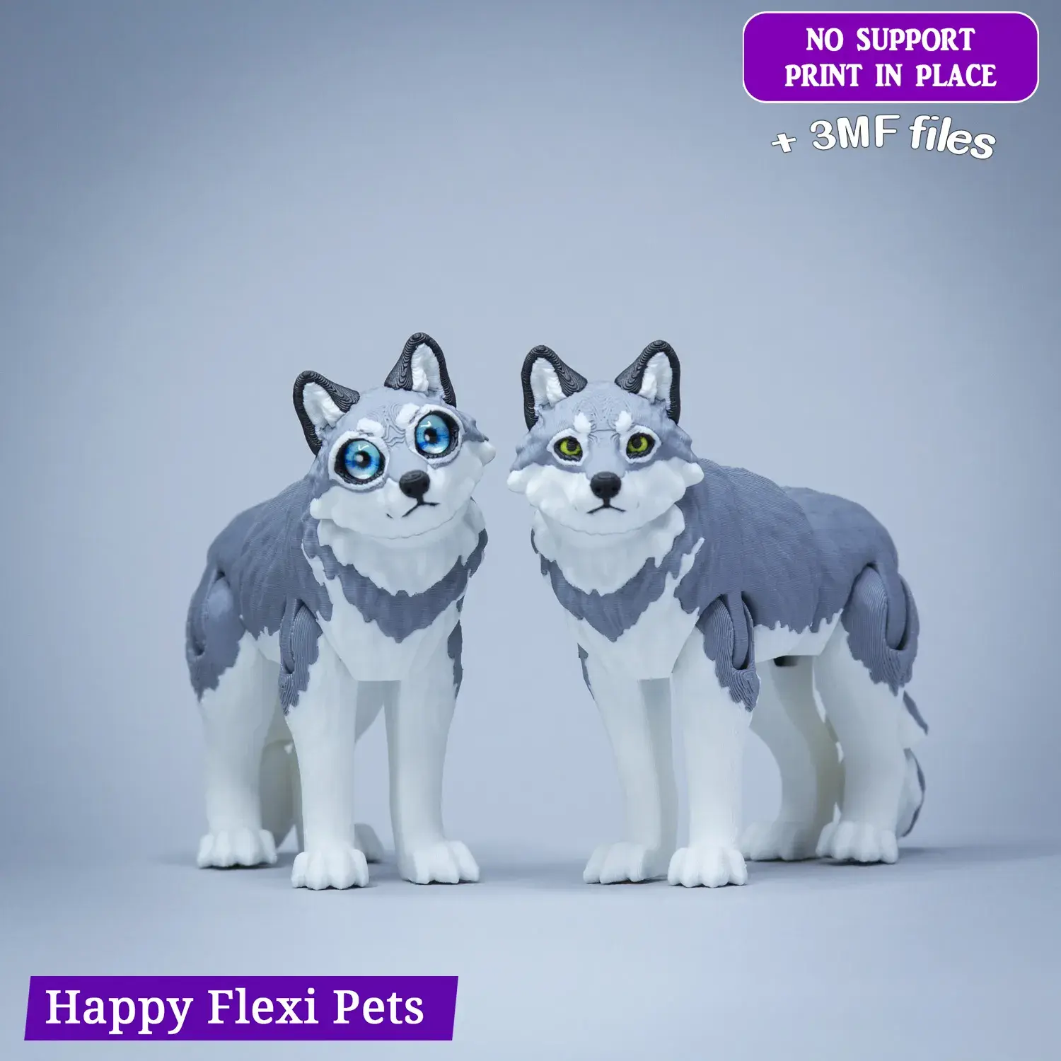 Other STL Download - Realistic flexi Wolf toyby Happy Flexi Pets